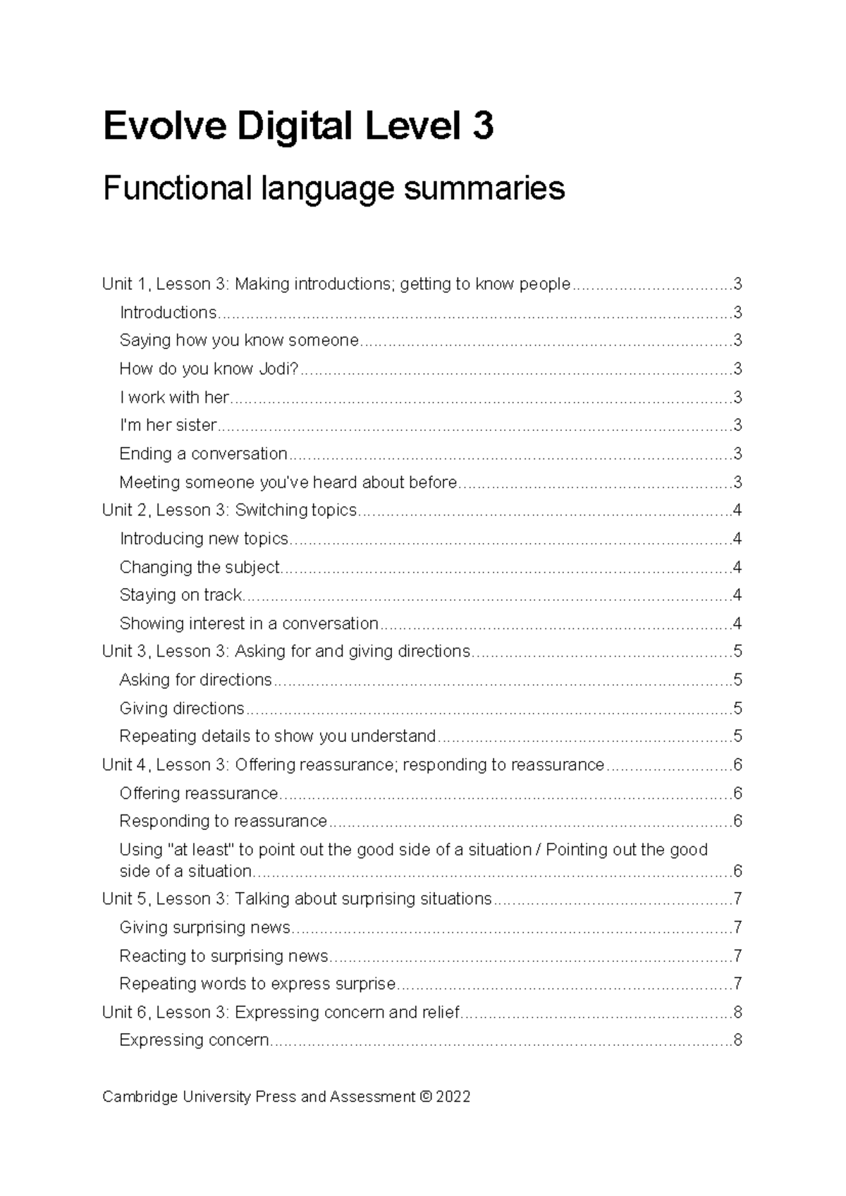 Evolve Digital Level 3: Functional Language Summaries and Lessons - Studocu