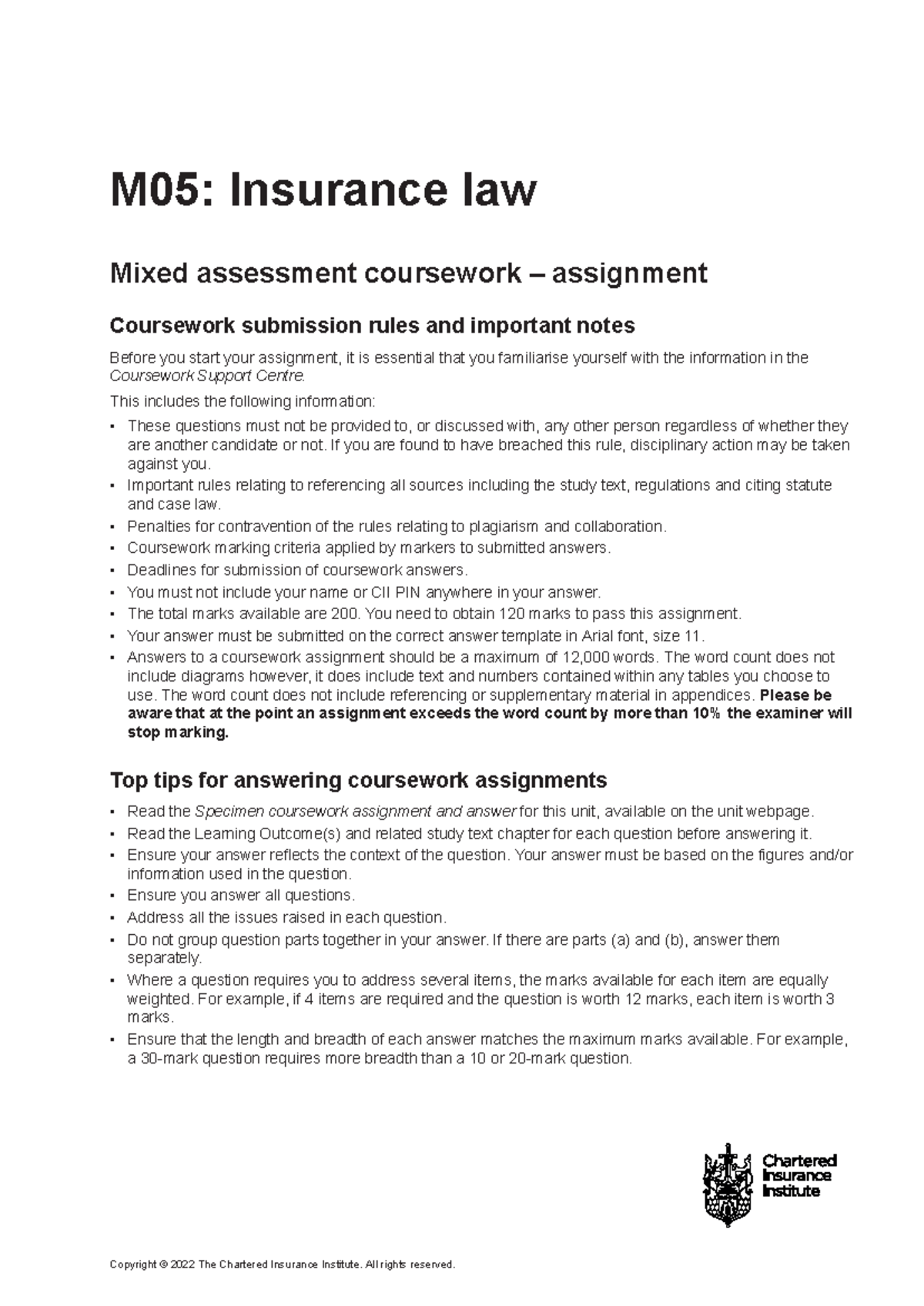 M05 Coursework 2022: Essential Guidance & Key Assessment Questions ...