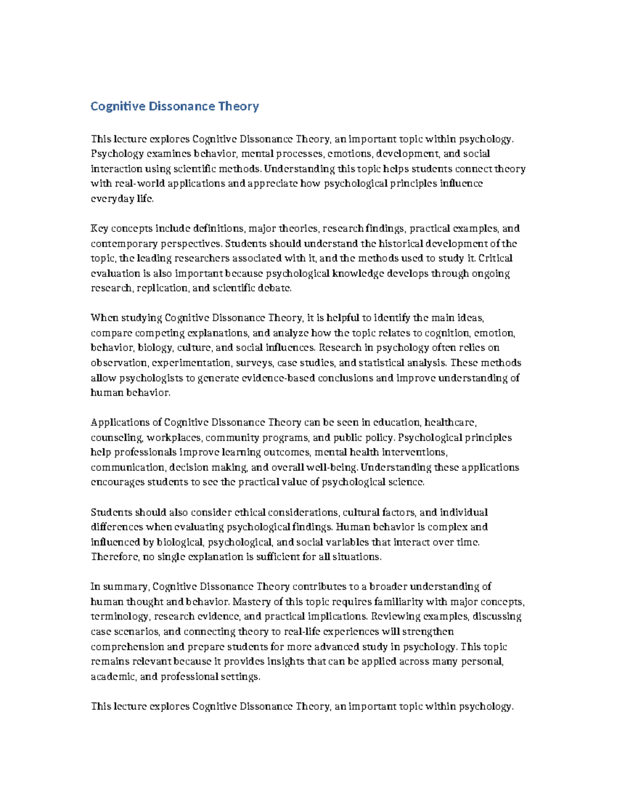 Cognitive Dissonance Theory: Key Concepts & Applications in Psychology ...