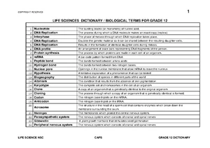 LIFE Sciences Dictionary - LIFE SCIENCES DICTIONARY / BIOLOGICAL TERMS ...