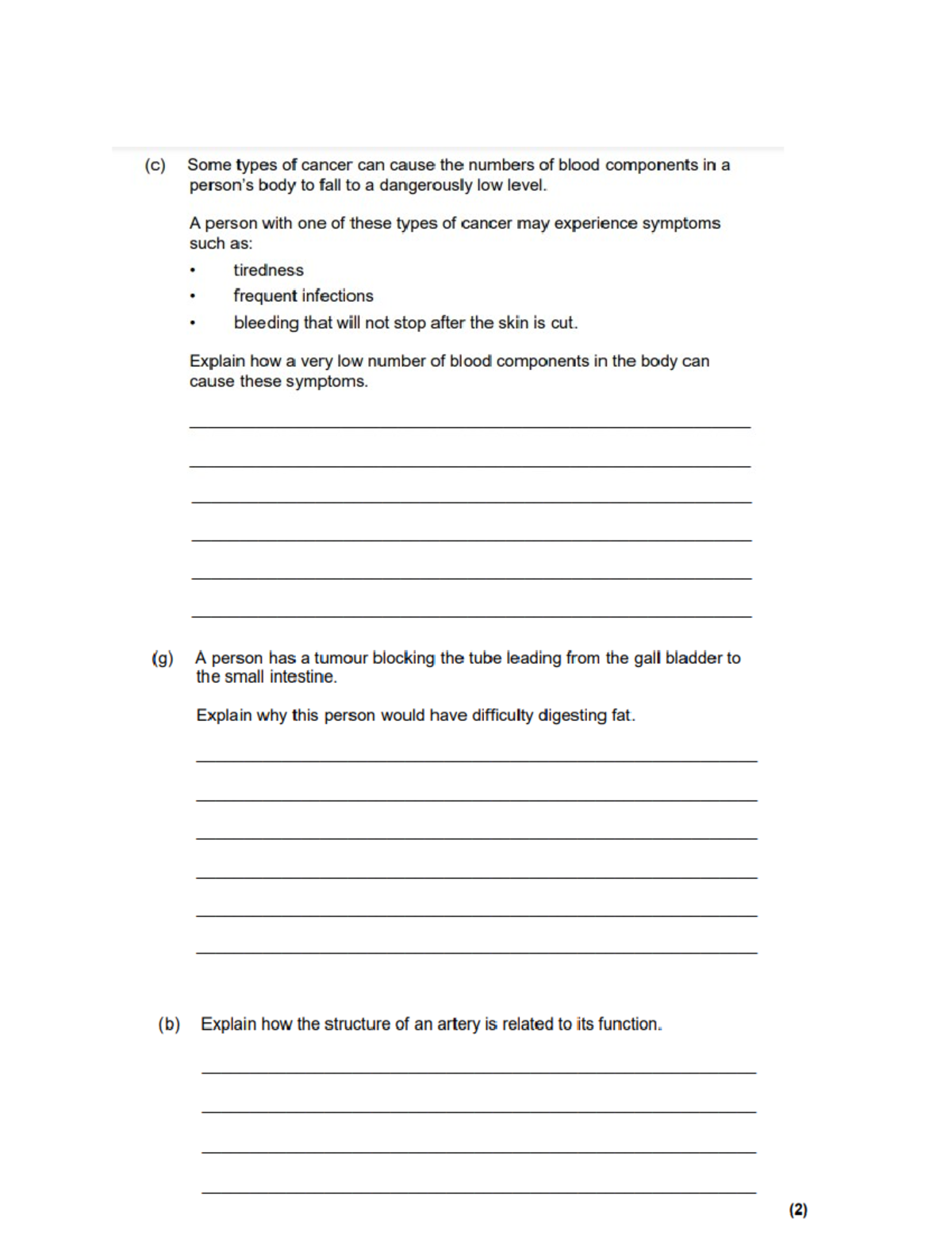 Bio 101 Final Exam Questions: Cancer, Cardiology, and Enzymes - Studocu