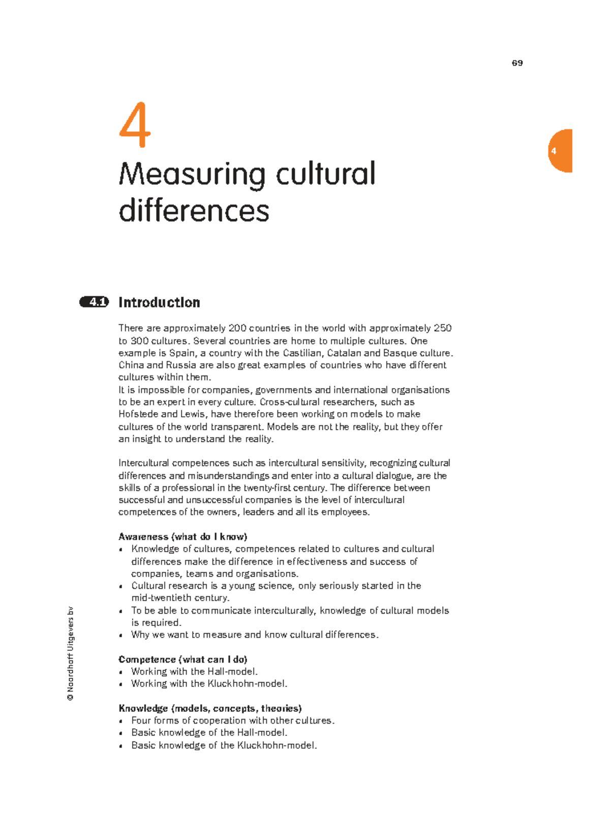 Measuring Cultural Differences: Insights and Models (Course Code: 69 4 ...
