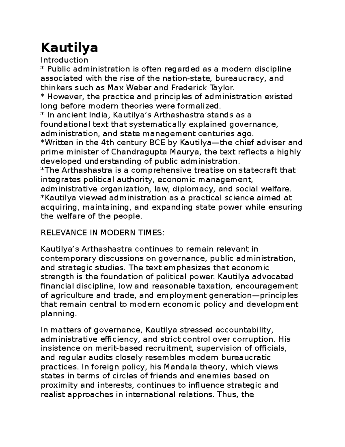 Kautilya's Arthashastra: Insights on Ancient Public Administration ...
