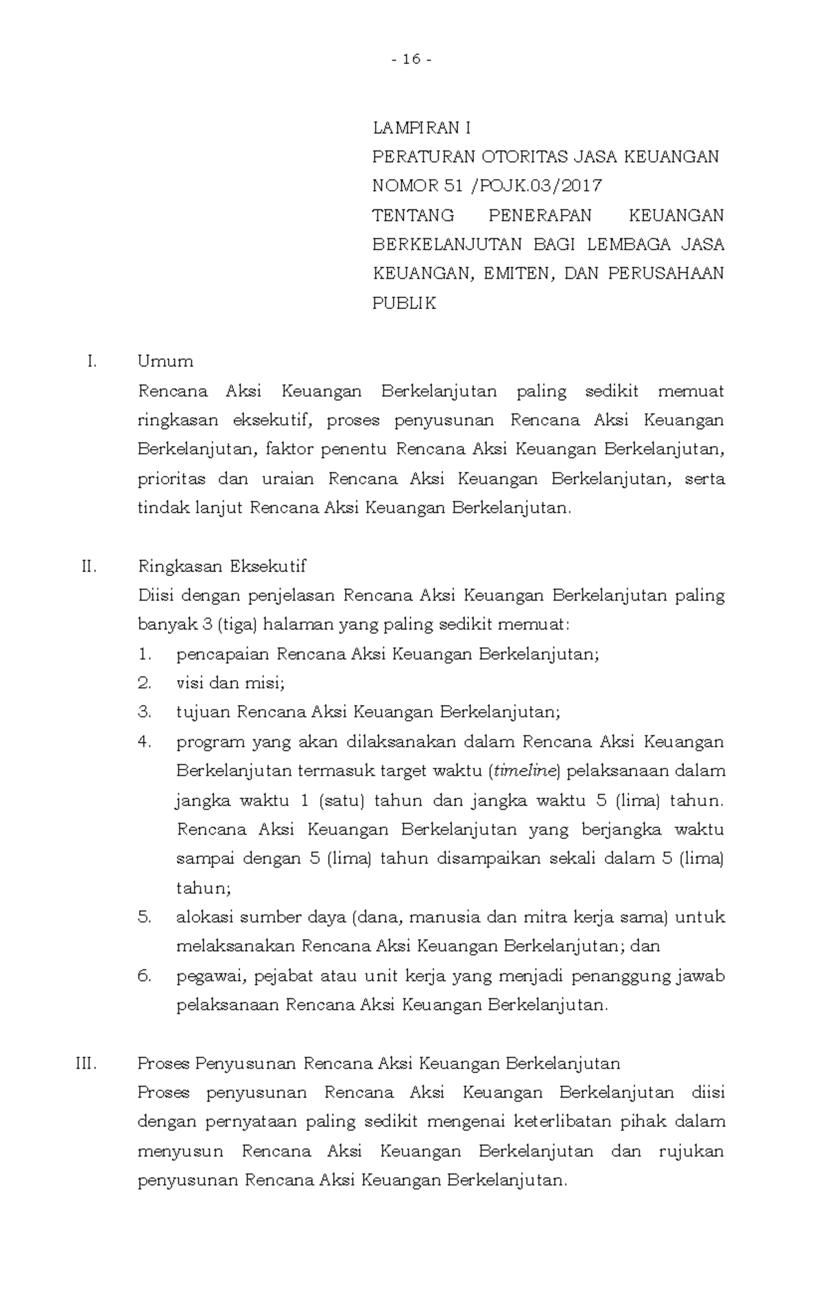 OJK - Peraturan No. 51/POJK Tentang Keuangan Berkelanjutan - Studocu