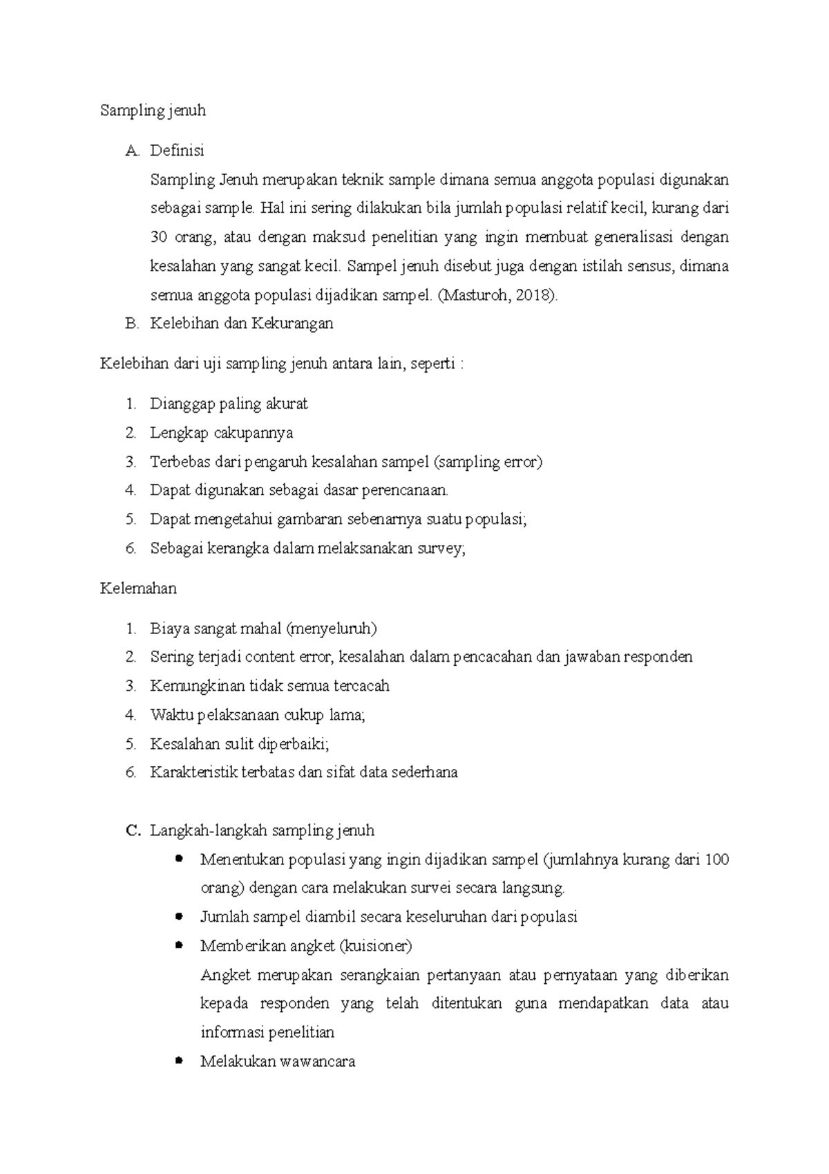 Tutorial Sampling Jenuh: Definisi, Kelebihan, dan Langkah-langkah - Studocu