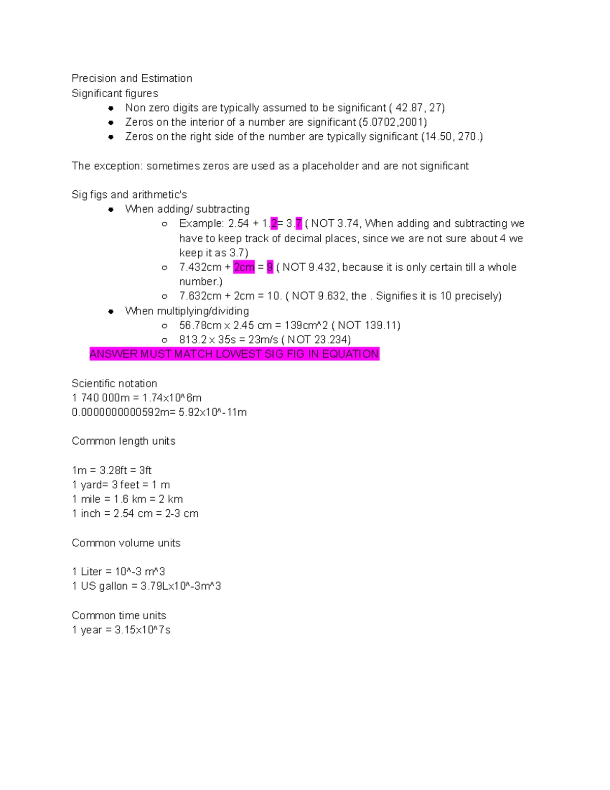 Sig Figs - Physics - Cheat sheets and tables for sigfigs in first Theme ...