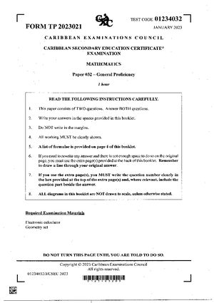 31. CSEC Maths June 2019-1 - CSEC MATHEMATICS MAY 2019 PAPER 2 SECTION ...