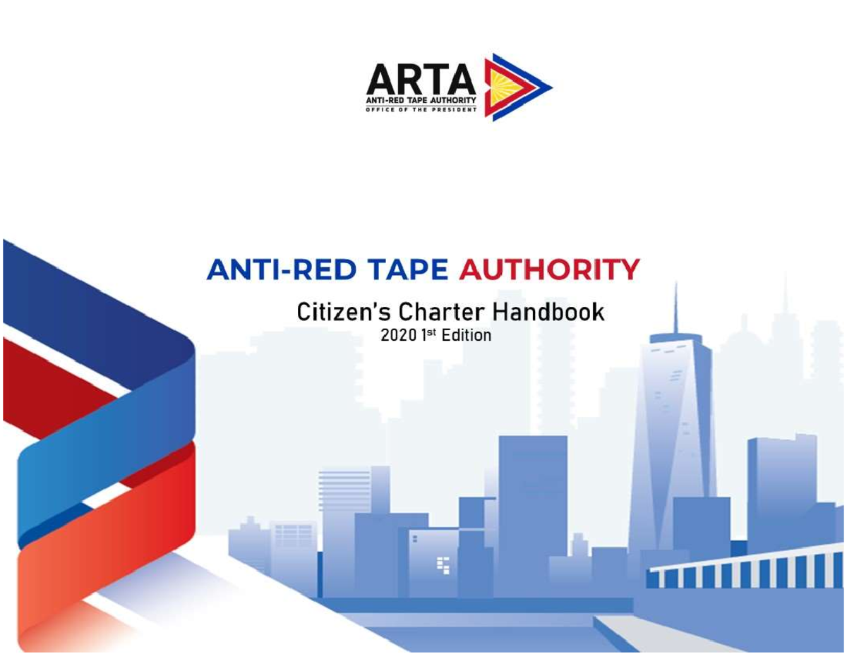 ARTA Citizen Charter 2020 - 1st Edition Overview and Guidelines - Studocu