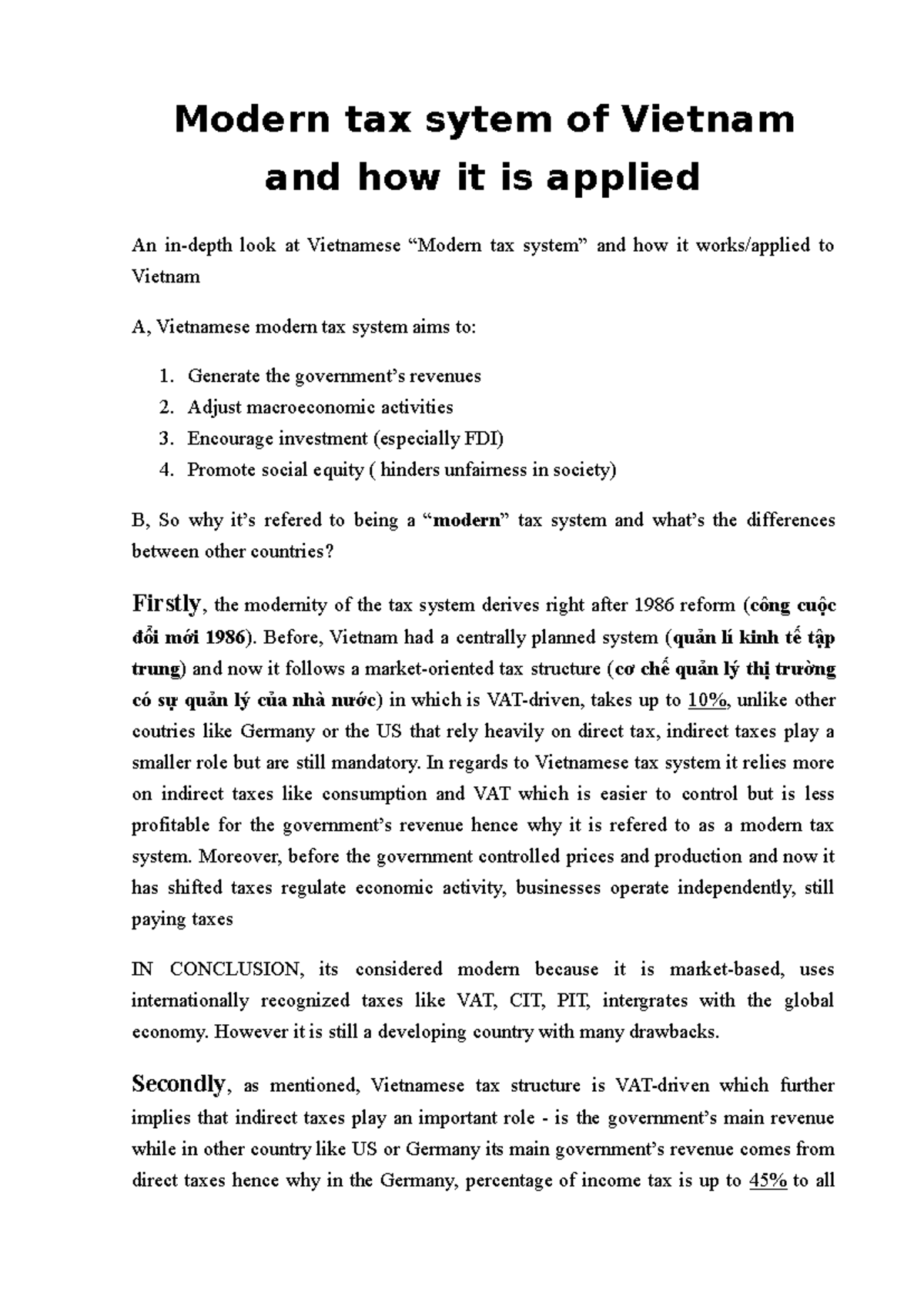 Vietnam's Modern Tax System: Structure, Efficiency, and Global ...