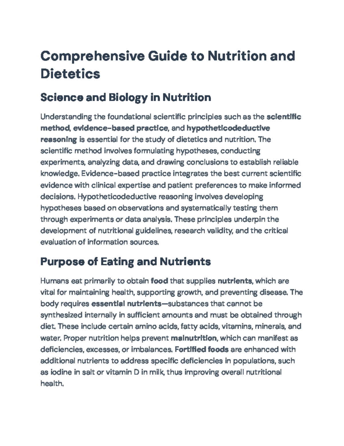 Comprehensive Guide to Nutrition and Dietetics: Principles & Practices ...
