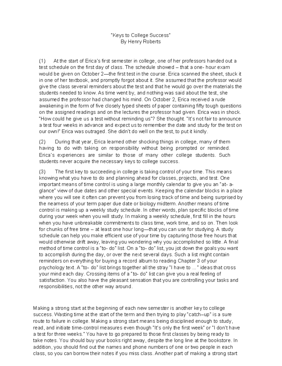 Keys to College Success: Essential Strategies for Academic Achievement ...