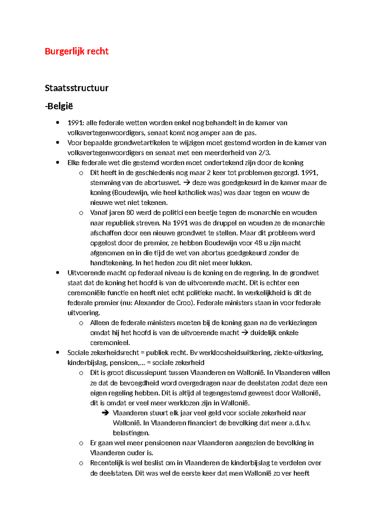 Burgerlijk recht sem1 - samenvatting - Burgerlijk recht Staatsstructuur ...