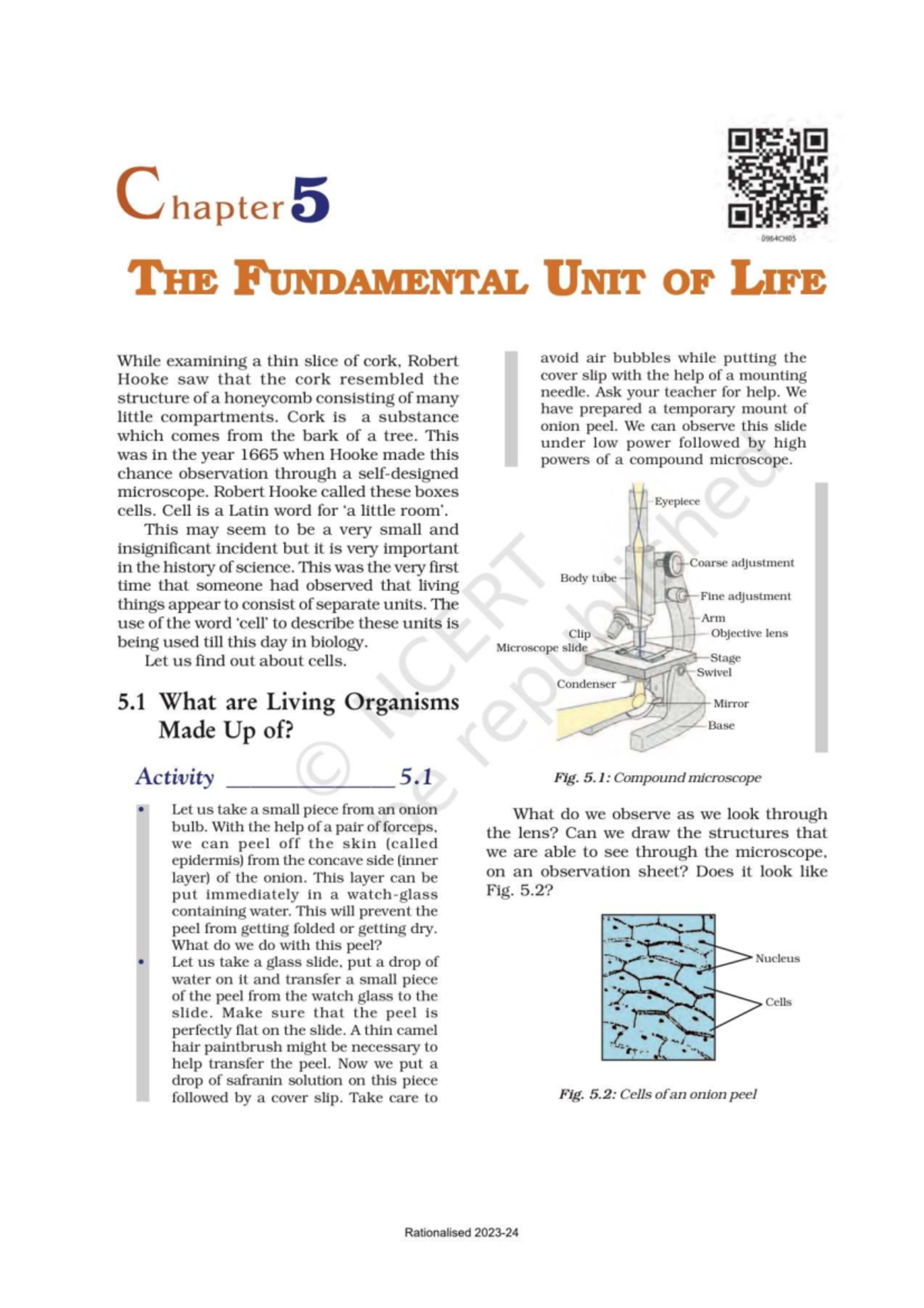 Chapter 5 0964CH05: The Fundamental Unit of Life in Biology - Studocu