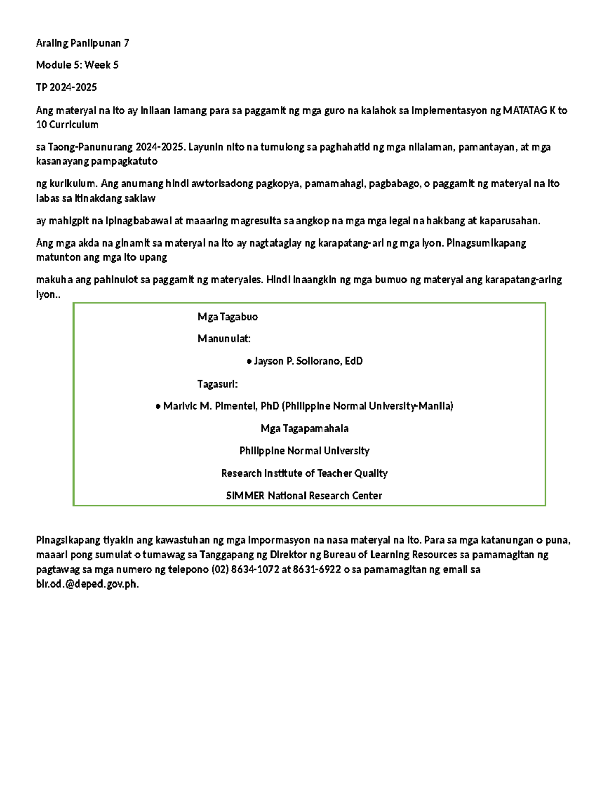 AP 7 Module 5: Week 5 Learning Material on Austronesian Migration - Studocu