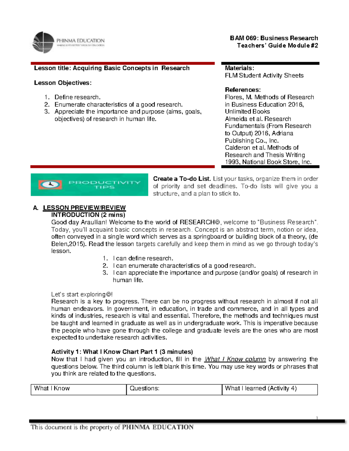 BAM 069: Business Research Guide - Understanding Research Basics - Studocu