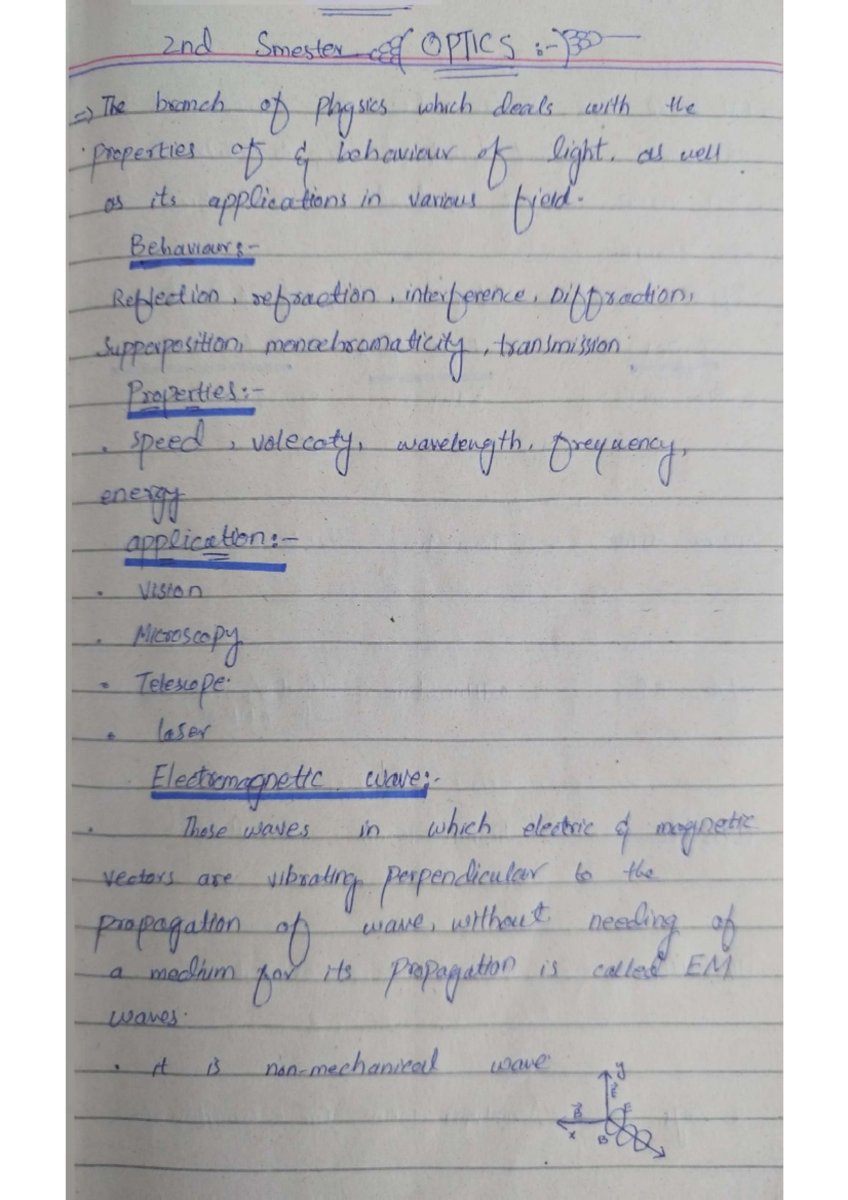 Optics Notes (PHYS 101): Key Concepts and Formulas - Studocu