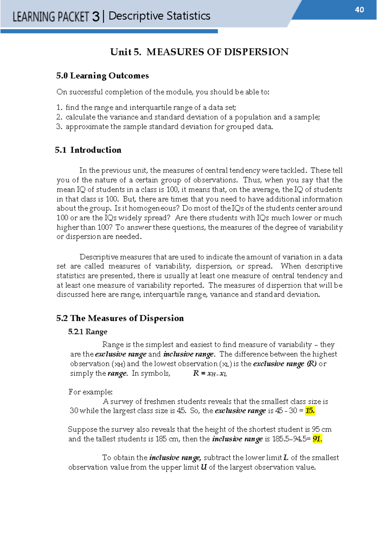 (LP3) UNIT 5 and 6 - Descriptive Statistics (STAT 1) - 3 | Descriptive ...