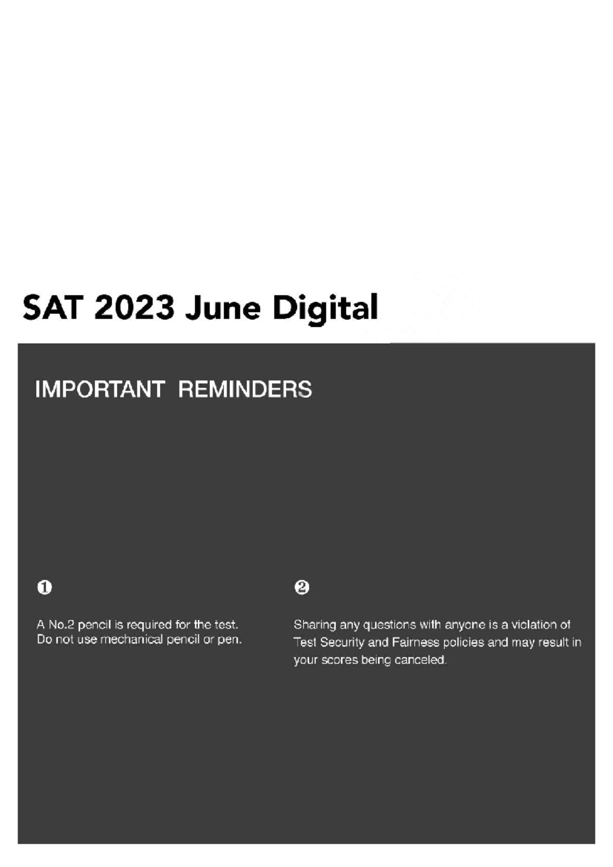 Digital SAT Exam 06 2023 Study Guide and Analysis - Studocu