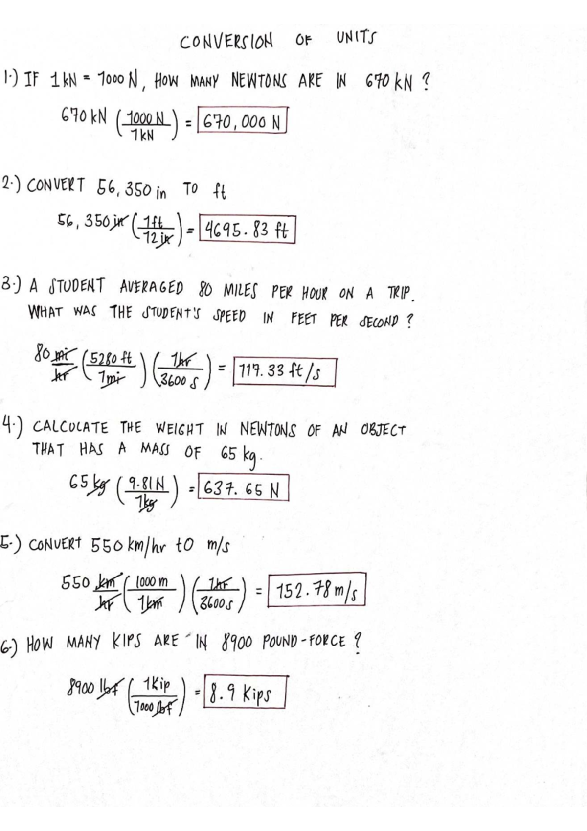Statics Problem Sets: Unit Conversion and Resultant Forces - Studocu