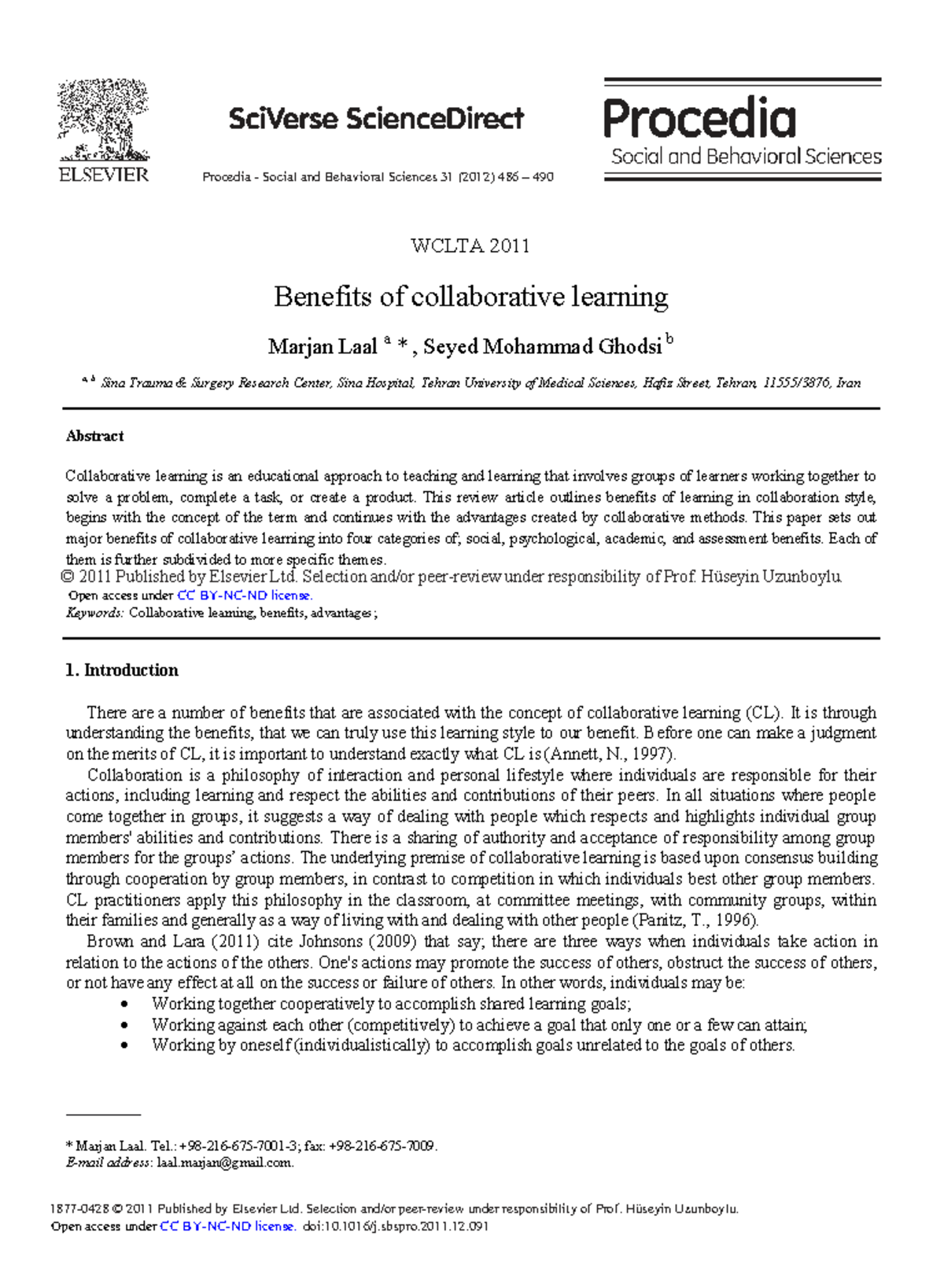 Benefits of Collaborative Learning: A Review of Key Advantages - Studocu