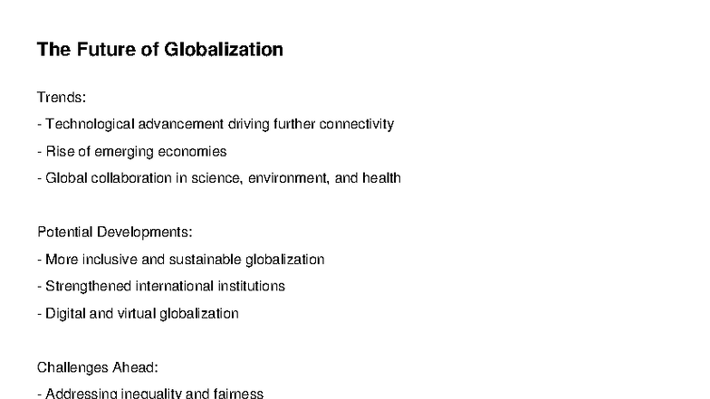 The Future of Globalization - The Future of Globalization Trends ...