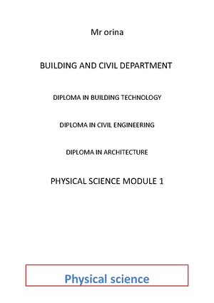 GBC Module 1 - Lecture notes for General Building and Construction for ...