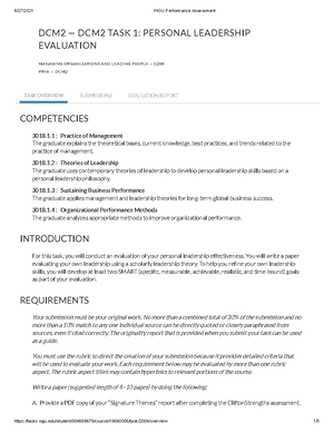 C200 Task 2: Organizational Structure & Leadership Evaluation at ABC ...