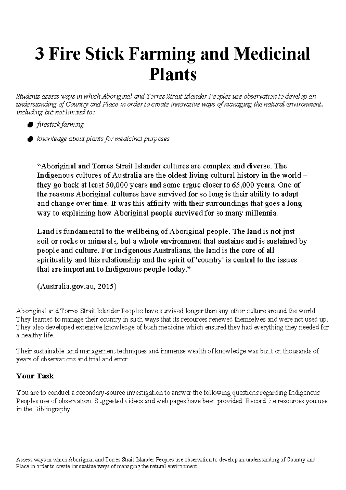3 Indigenous Knowledge: Fire Stick Farming & Medicinal Plants - Studocu