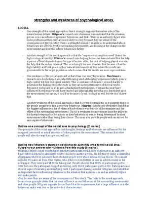 [Solved] core studies in psychology debates ocr - OCR Psychology - Studocu