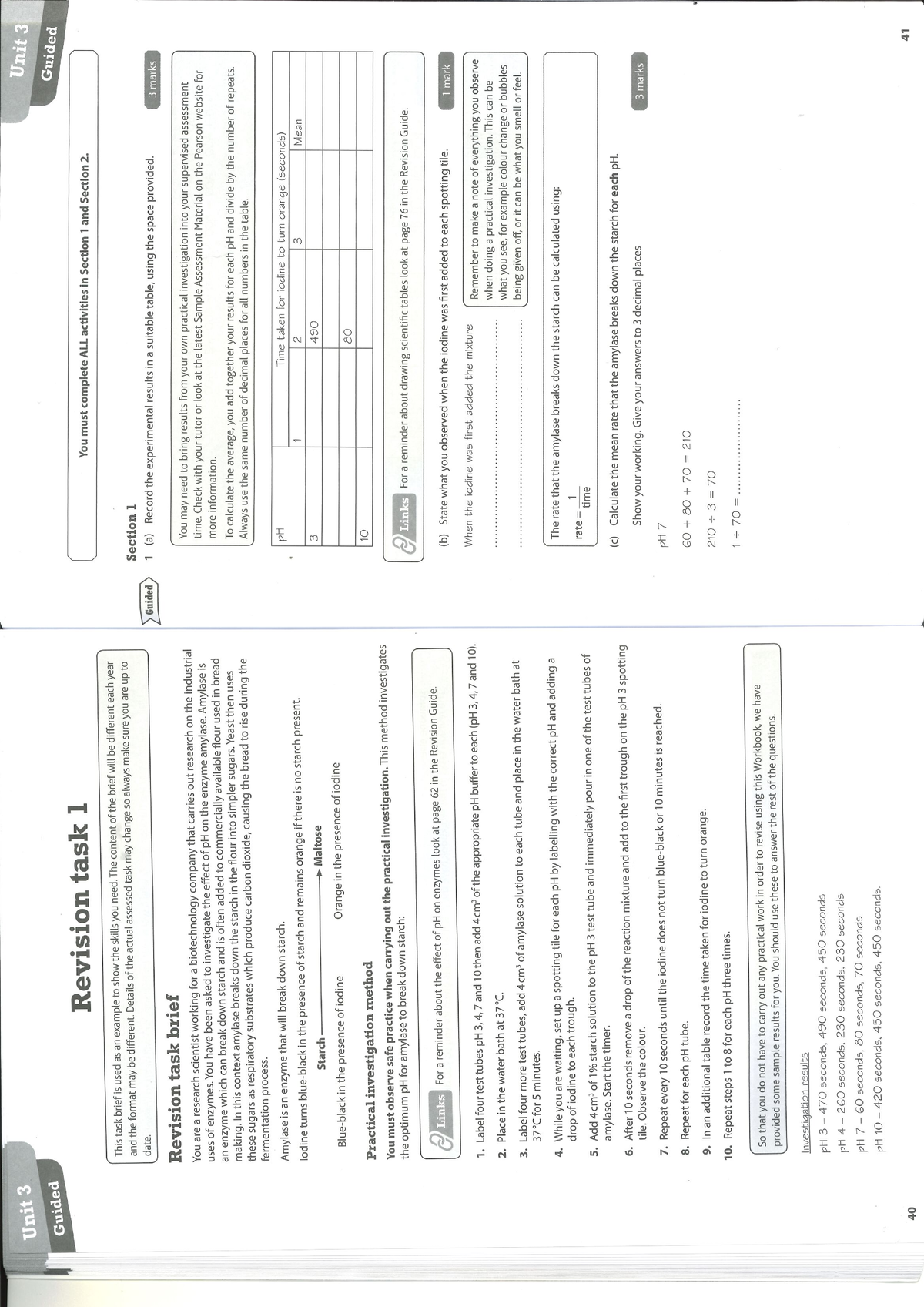 Investigation - Yer - Unit 3 Unit 3 Guided Guided Revision task 1 You ...