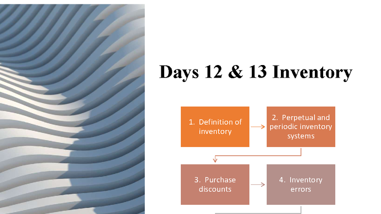 ACC 1100 Days 12 & 13: Inventory Systems and Valuation Notes - Studocu