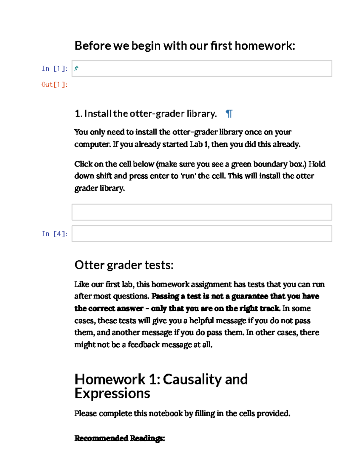 HW1 - Jupyter Notebook - Before we begin with our rst homework: In [1 ...