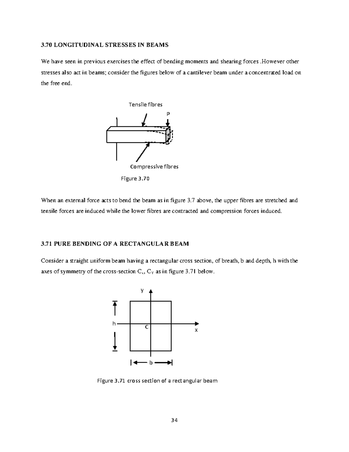 3.70 Longitudinal Stresses in Beams: Analysis of Bending Effects - Studocu