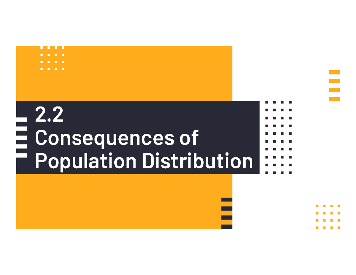 Consequences of Population Distribution & Malthusian Theory (Course ...