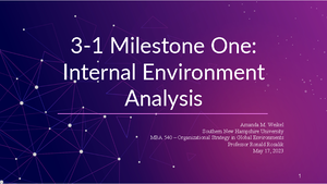 Milestone 2 PDF with notes - 5-1 Milestone Two External Environment ...