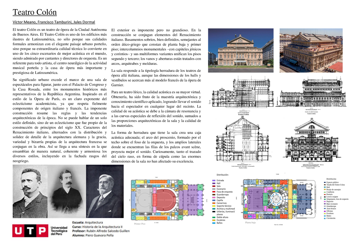 Teatro Colón - Víctor Meano, Francisco Tamburini, Jules Dormal - Teatro ...