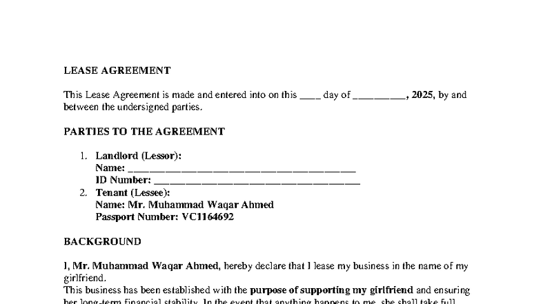 Lease Agreement - ENGLISH FAL (2025-2035) - Studocu