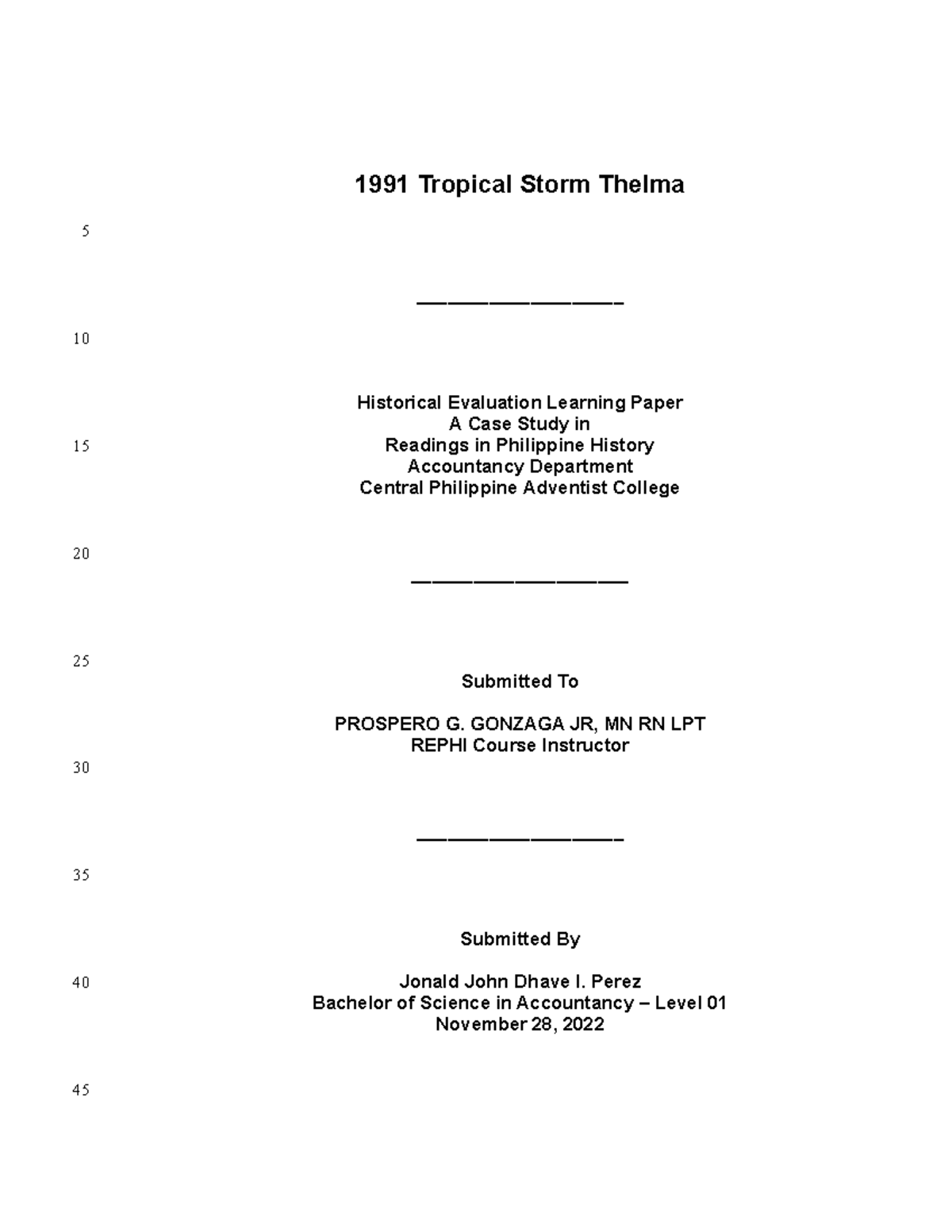 Perez Rephi HELP B-CS - Eyeyeyey - 1991 Tropical Storm Thelma ...