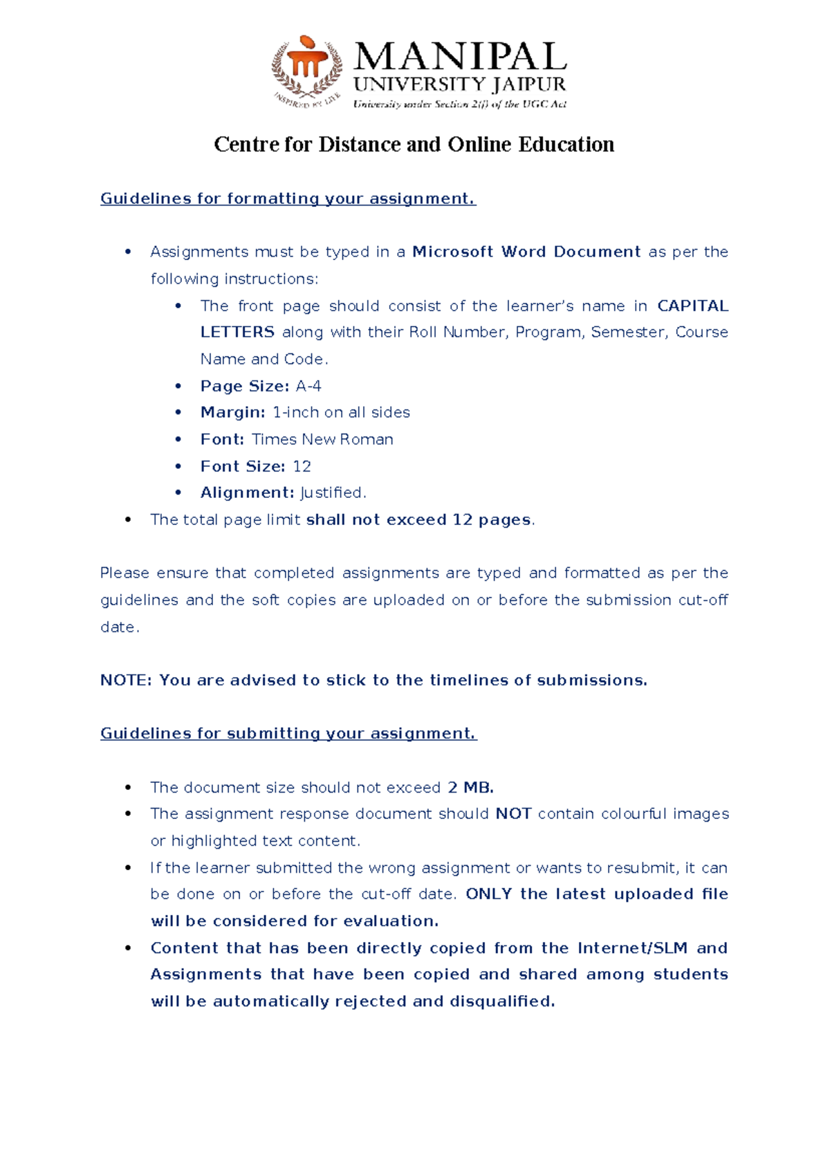 DMBA107 MBA 1 Assignment Formatting Guidelines for July-Aug 2024 - Studocu
