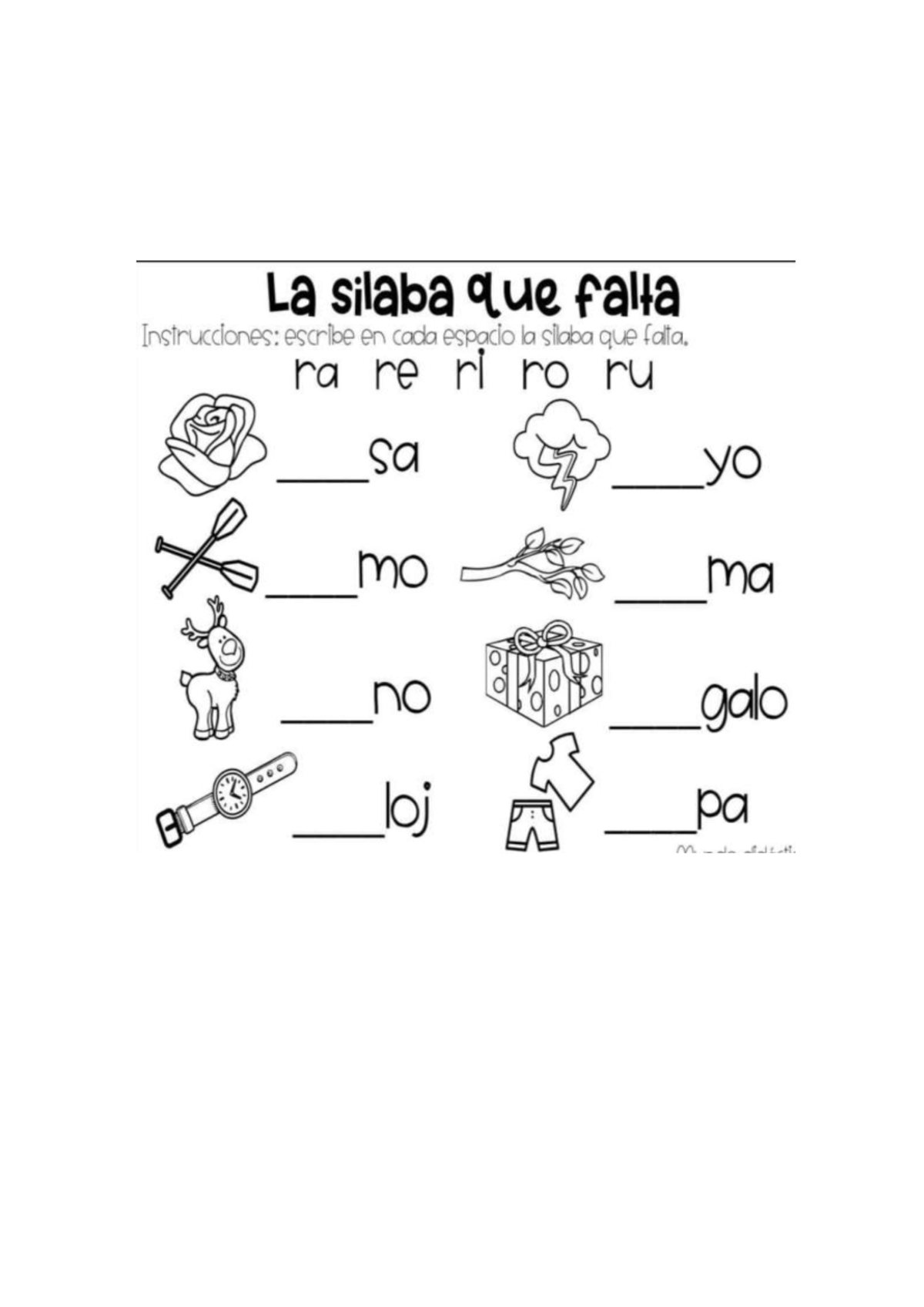 Tarea 4- pintar - fonema r - lenguaje - ta La silaba due fa Tv c c Ue N ...