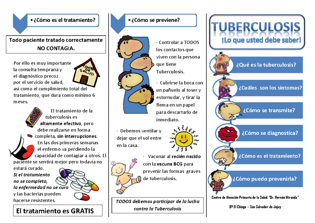Tratamiento y Prevención de la Tuberculosis: Folleto TBC - Studocu