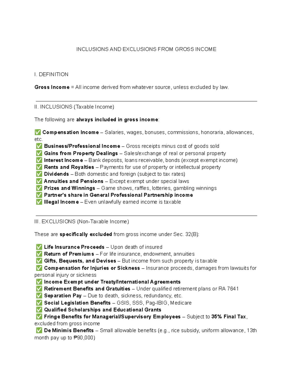 Inclusions And Exclusions From Gross Income A Comprehensive Guide