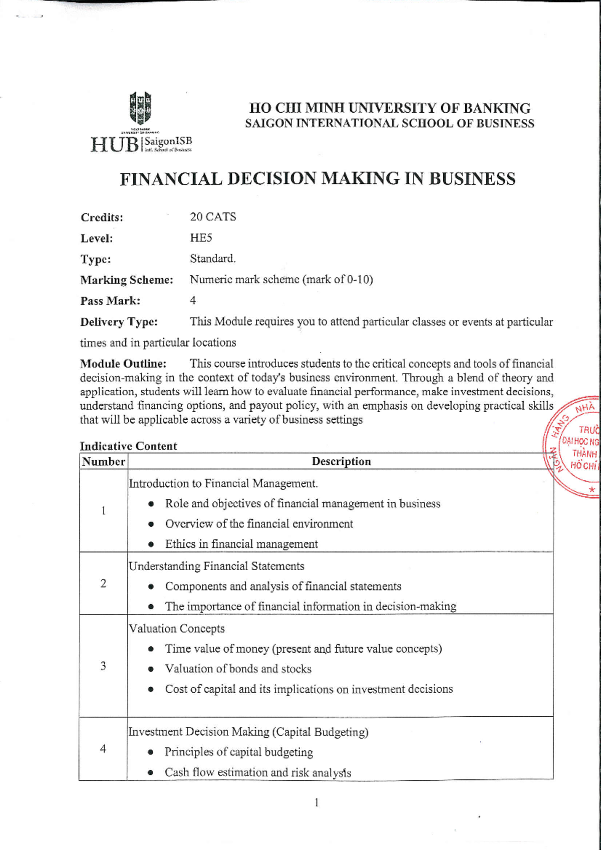 36 - Financial Decision Making in Business (HE5) - Course Overview ...