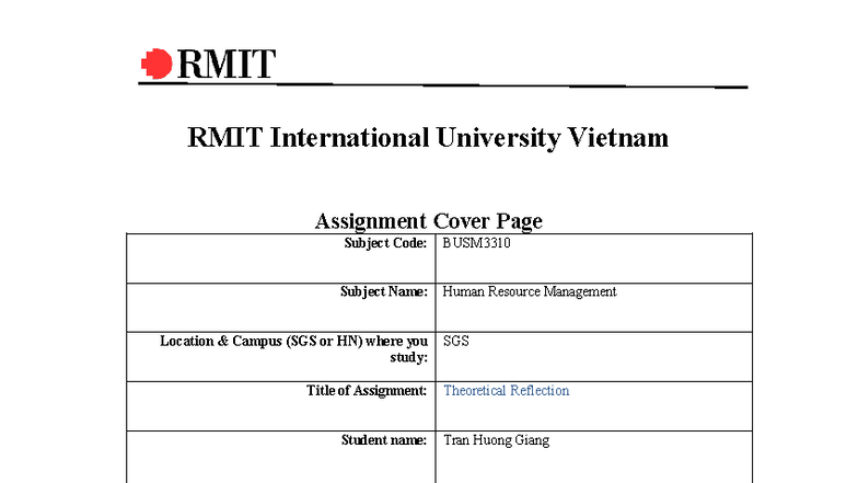 Assignment 3 Reflection on Grab Drivers' Employment Status - BUSM3310 ...