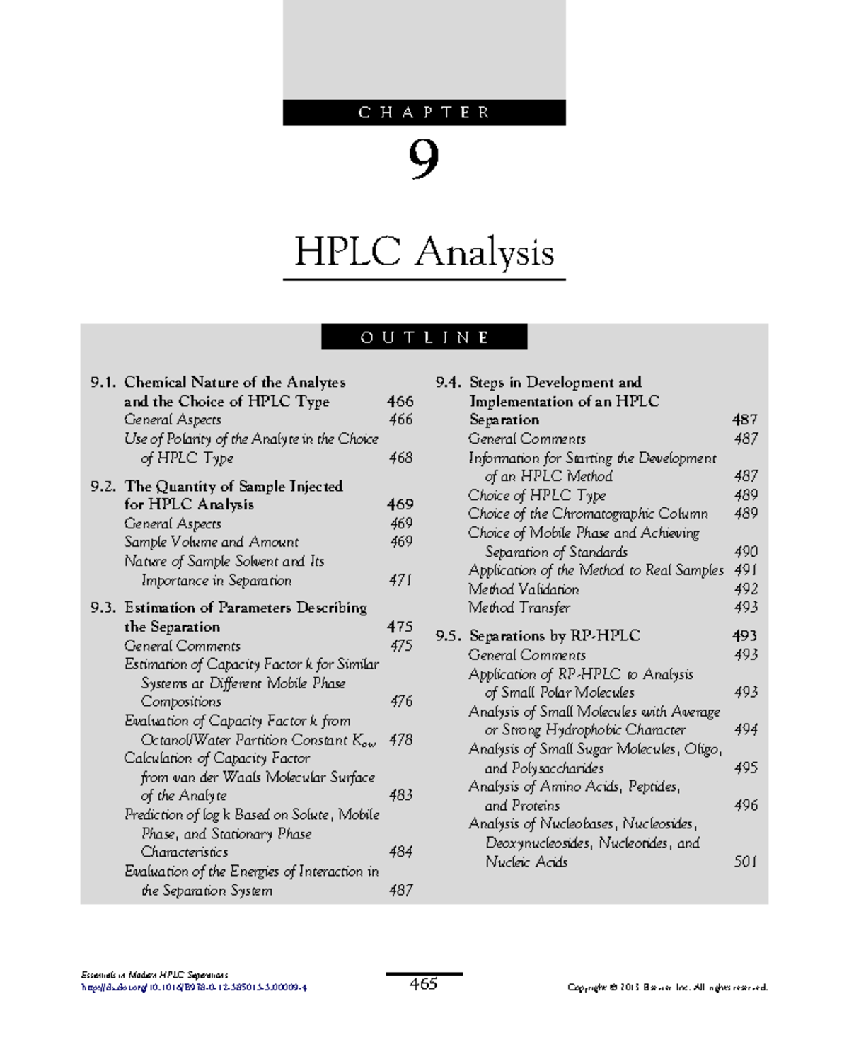 Hplc Analysis of 2,3 Butyl Phenol - C H A P T E R 9 HPLC Analysis O U T ...