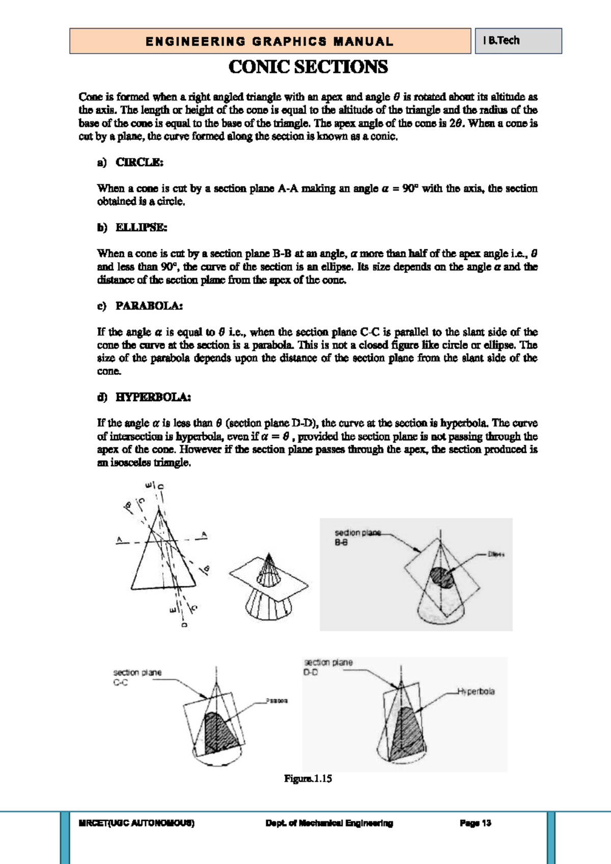 Conic Sections - NOTES - Engineering - Studocu