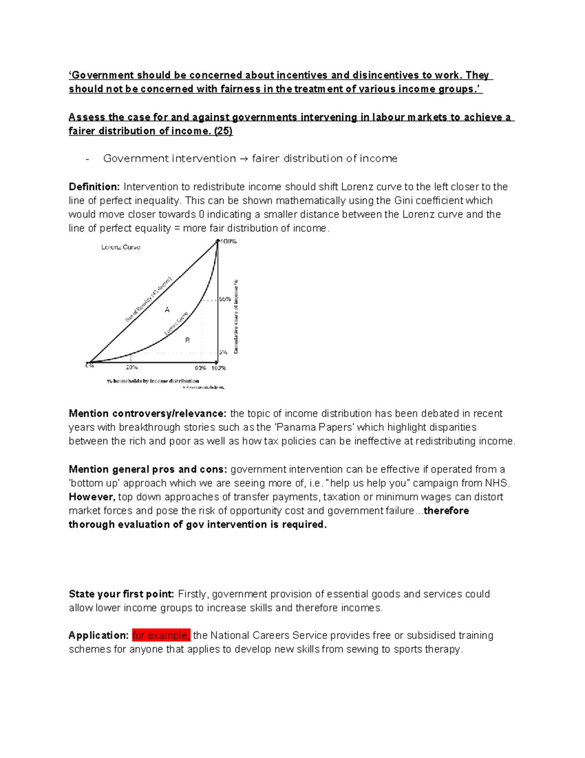 [ANKI] Government Intervention in Labour Markets: Income Distribution ...