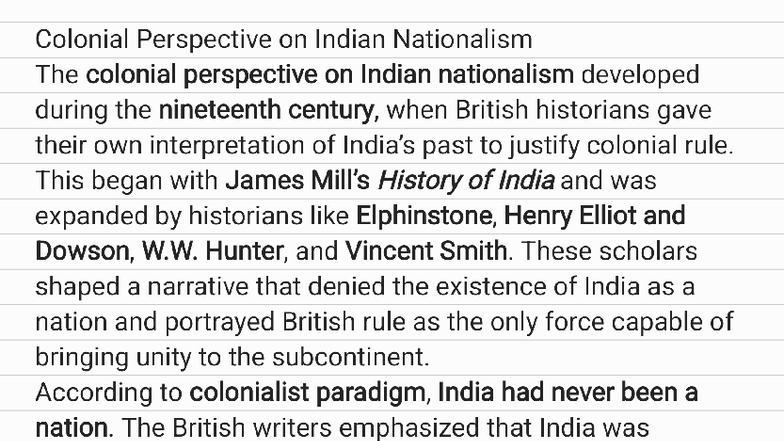 Colonial Perspectives on Indian Nationalism: A Historical Analysis ...