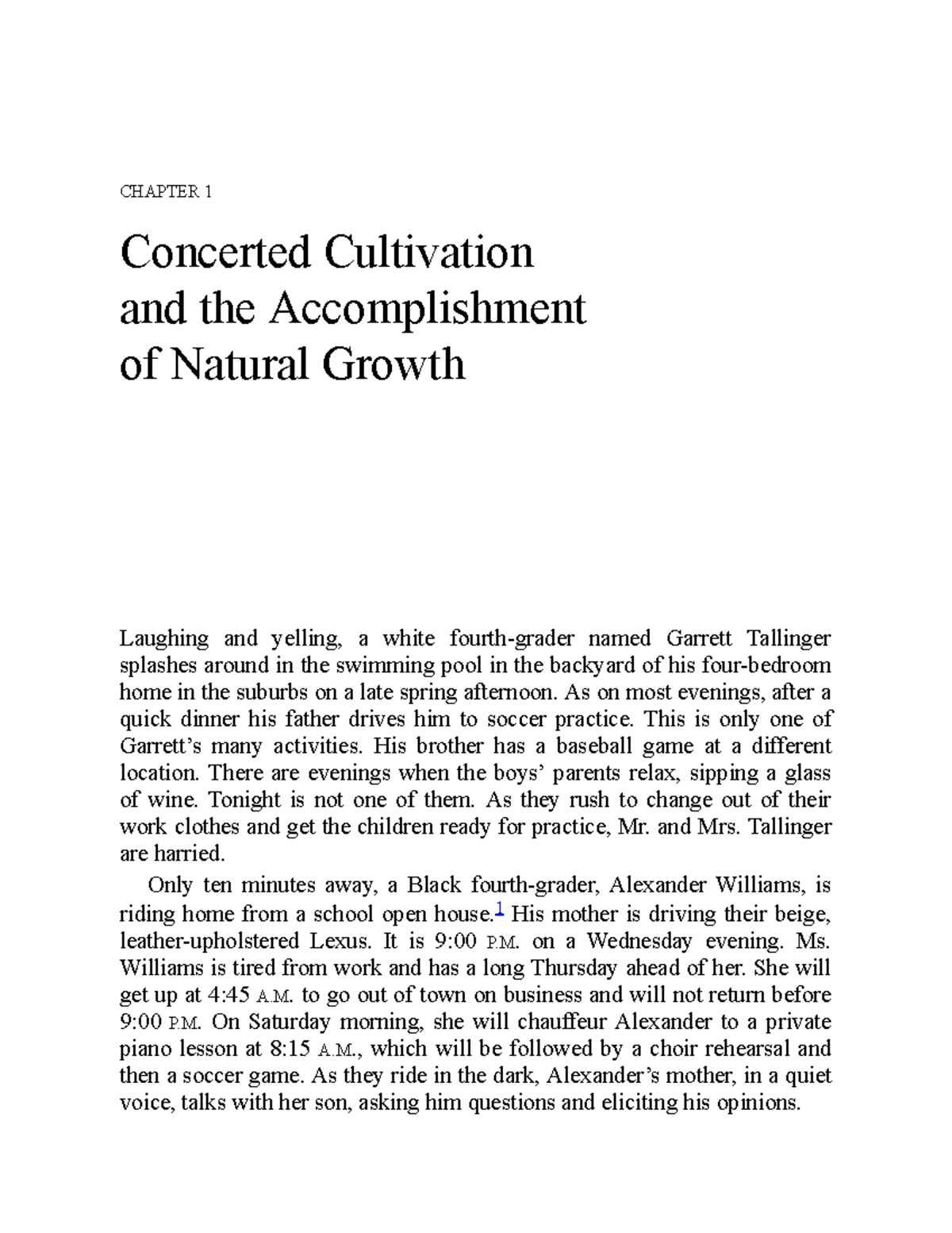 CHAPTER 1: Concerted Cultivation vs. Natural Growth in Parenting ...