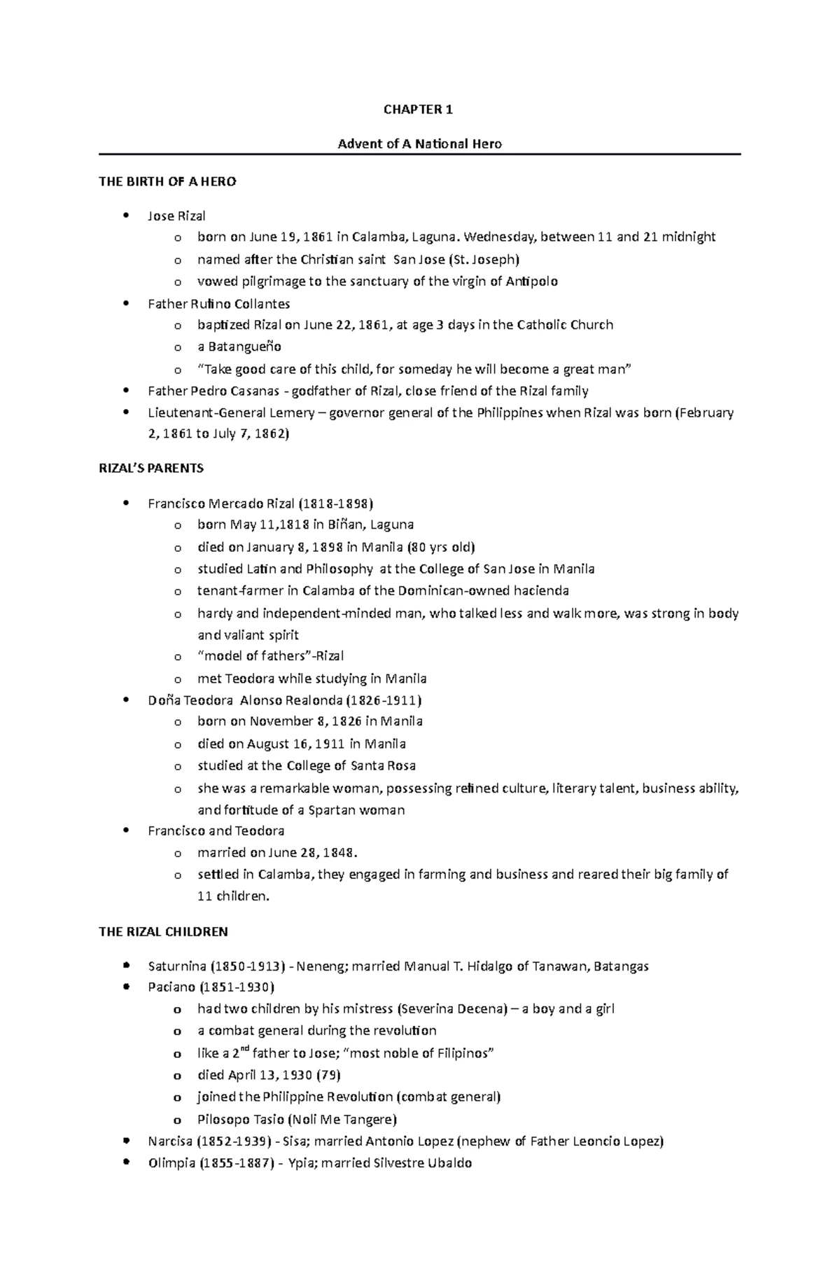 Life and Works of Dr. José Rizal - Chapter 4: Scholastic Triumphs at ...